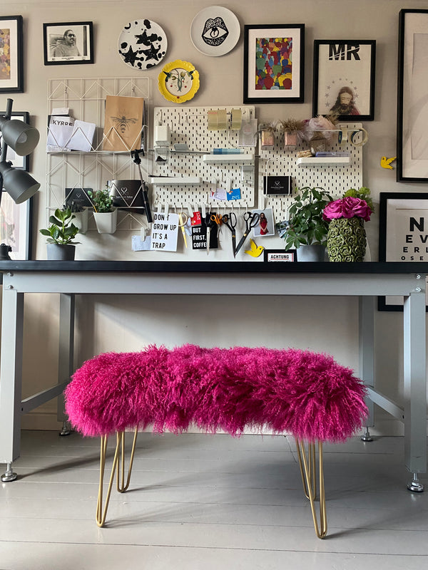 MAGENTA Mongolian Bench - Suburban Salon